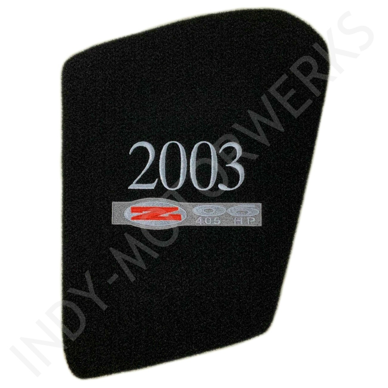 C5 CORVETTE 2003 + ZO6 405HP EMBROIDERED EMBLEM UNDER HOOD SIDE INSERT ...