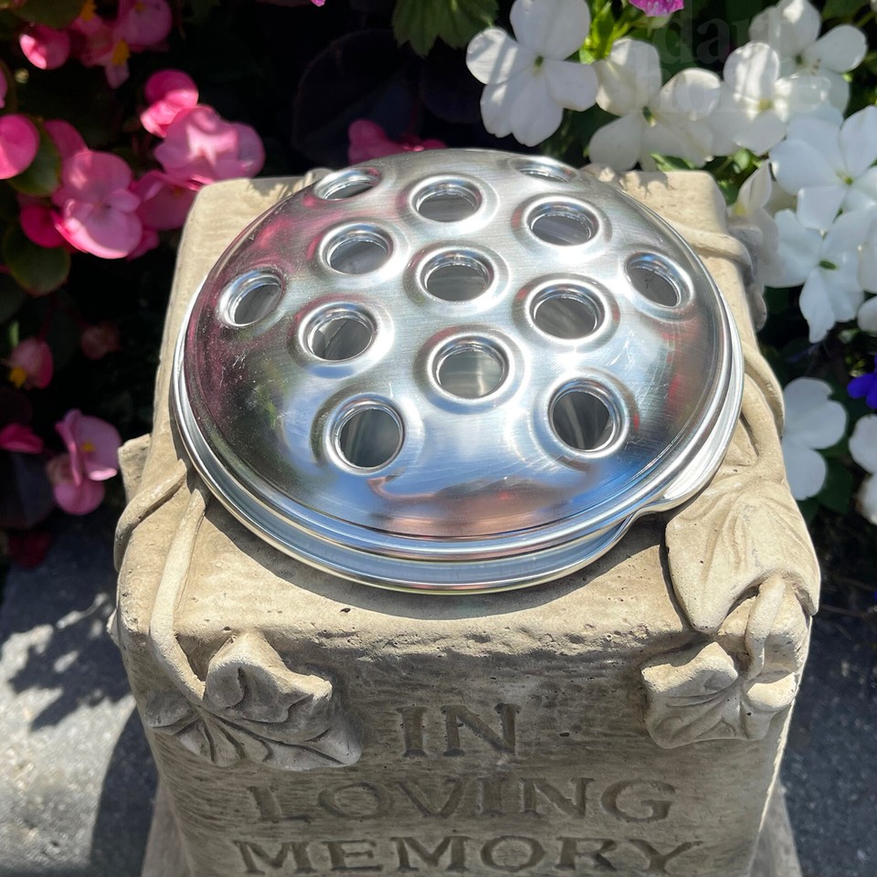 Stone Memorial Grave Vase In Loving Memory Antique Grey Flower Pot ...