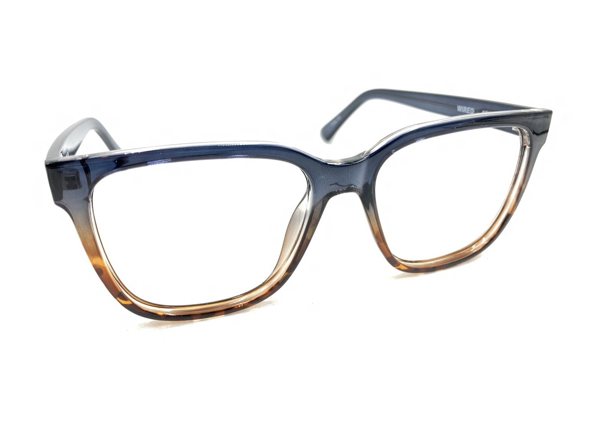 Quay Wired 125 Navy Blue Brown Tortoise Square Eyeglasses Quay Wired 125 Navy Blue Brown Tortoise Square Eyeglasses