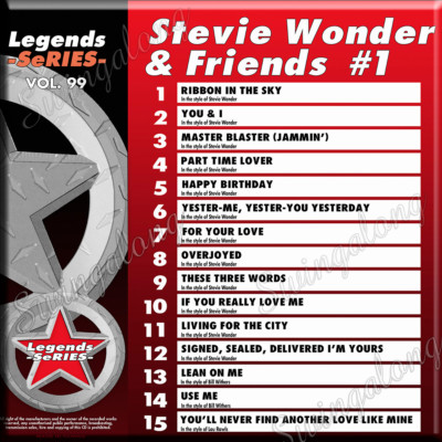 KARAOKE LEGENDS SERIES 2 CD+G Discs STEVIE WONDER 99+100 NEW IN plastic ...