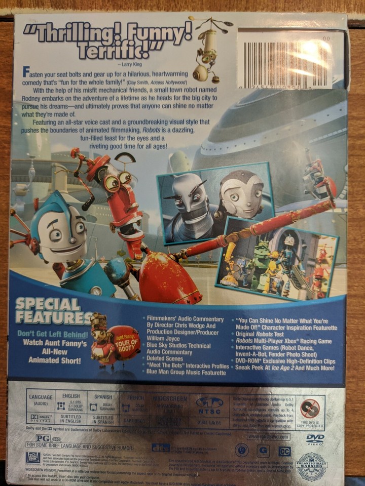 Robots DVD Widescreen AUNT FANNY'S TOUR OF BOOTY Movie Ewan McGregor ...