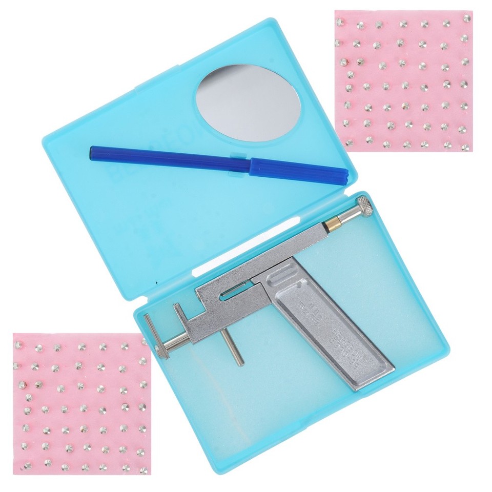Portable Ear Hole Piercer Tool Kit Steel Painless Ear Piercing ...