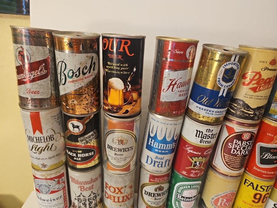 Beer Cans Lot of (24) Vintage Pull Tab Estate Bundle - Top Opened ...