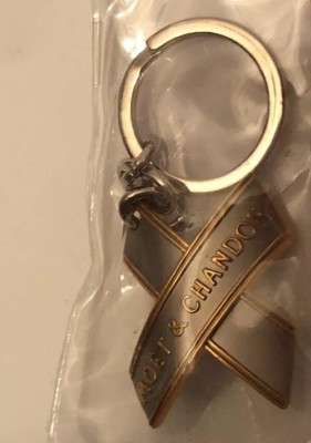 RARE Arthus-Bertrand designed Moet & Chandon Champagne Keychain Ring ...