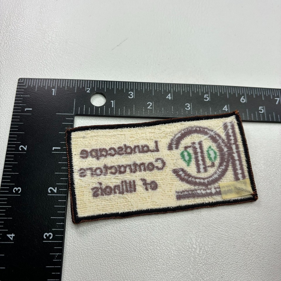 Vintage LANDSCAPE CONTRACTORS ILLINOIS Patch advertising grass shrub ...