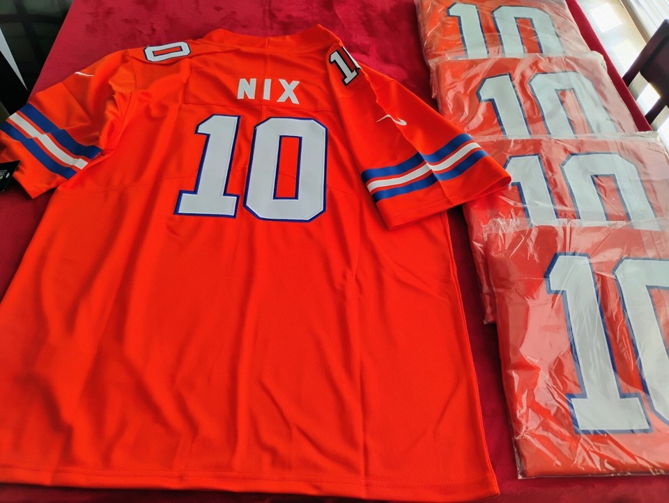 Bo Nix #10 Embroidered Denver Broncos Throwback Jersey 2xl | eBay