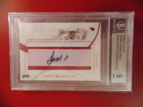 Larry Fitzgerald 2004 Playoff Prime Signatures RC Autograph Jersey card ...