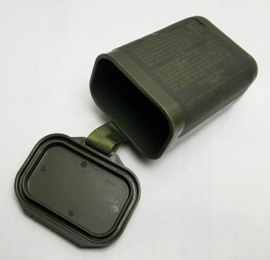 USGI Military Army Decontamination Kit M258A1 - Empty Plastic Storage ...
