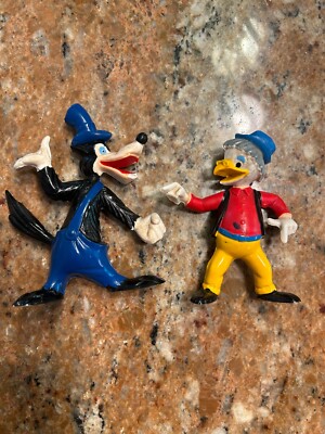 VINTAGE 1960's DISNEY HEIMO PVC BIG BAD WOLF AND GYRO GEARLOOSE FIGURE ...