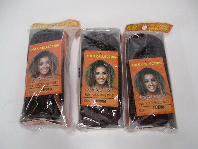 Spring Twist Braiding Synthetic Hair Extensions Color Tbug - Lot of 3 ...