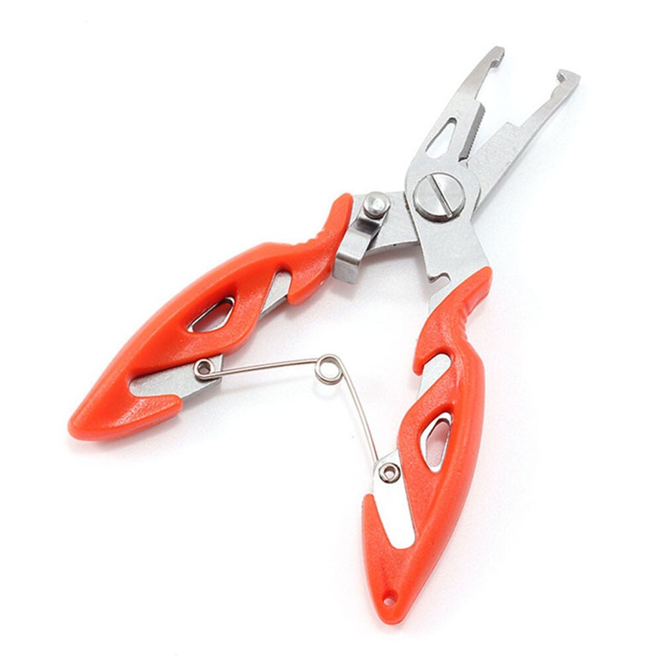 NEW Fishing Pliers Scissors Line Cutter Braid Split Ring Tool Lip Grip ...