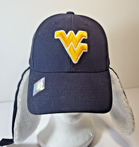 WVU Captivating Headgear Hook and Loop Baseball Hat Cap With Ear Muffs ...
