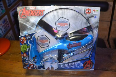 Marvel Avengers Rescue Helicopter Flying Toy SuperHero Fun Hulk Iron ...
