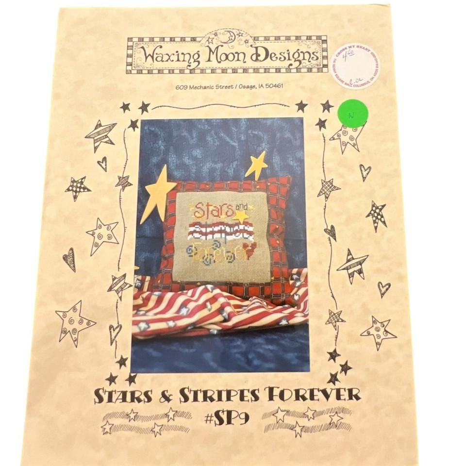 Stars And Stripes Forever Cross Stitch Pattern Waxing Moon Designs #SP9 America | eBay