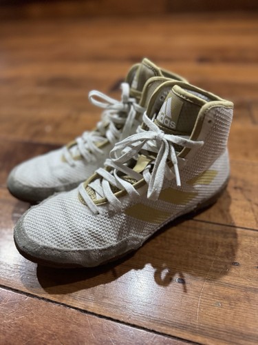 Adidas Tech Fall 2.0 White/Gold Wrestling Shoes Size 6 Used Great ...