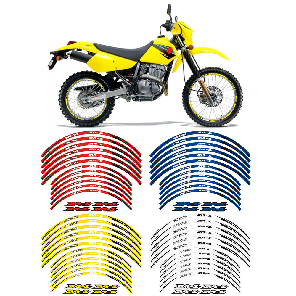 Reflective Tire Rim Stickers Wheels Decal Tape For SUZUKI DRZ 250 DR-Z ...