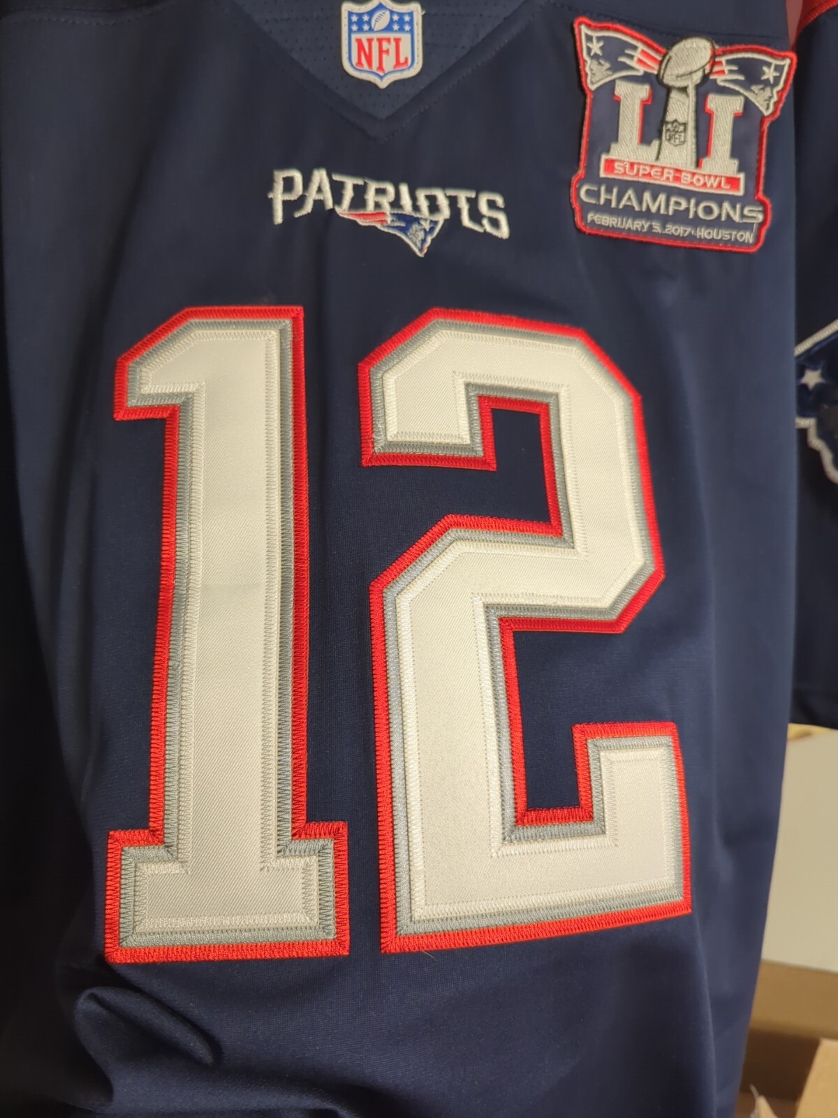 New England Patriots Stitched Tom Brady Nike Color Rush Superbowl 51 ...