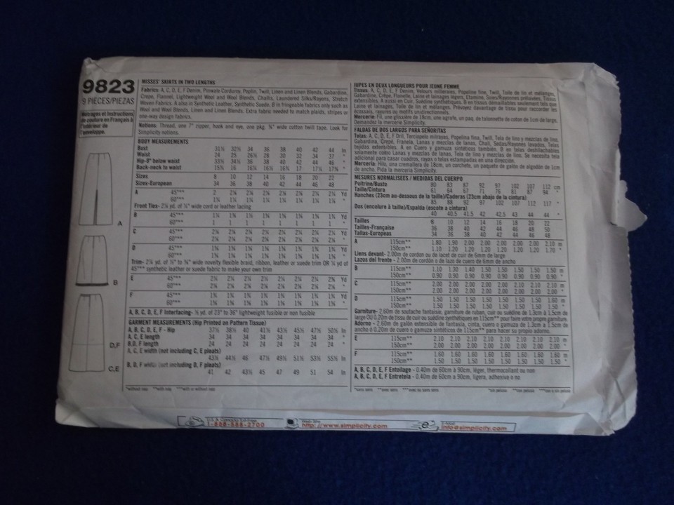 Simplicity Patterns ~ All Patterns are Size 8-14 ...