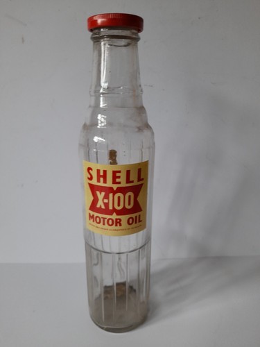 Shell X100 40 grade pint oil bottle. Esso. Mobil. Shell. BP. Motor oil ...