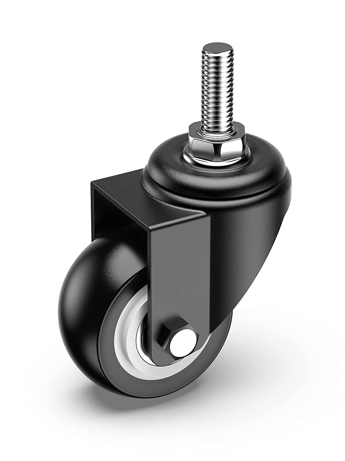 Casters Set of 4 Heavy Duty 2 Inch, Swivel Threaded Stem Caster Wheels ...