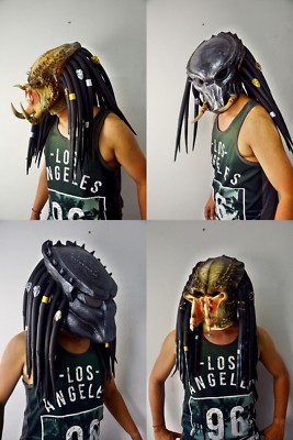 Alien Full Mask Predator Bio Latex Halloween Movie Cosplay Costume ...