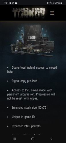 Escape From Tarkov Unheard Edition | eBay