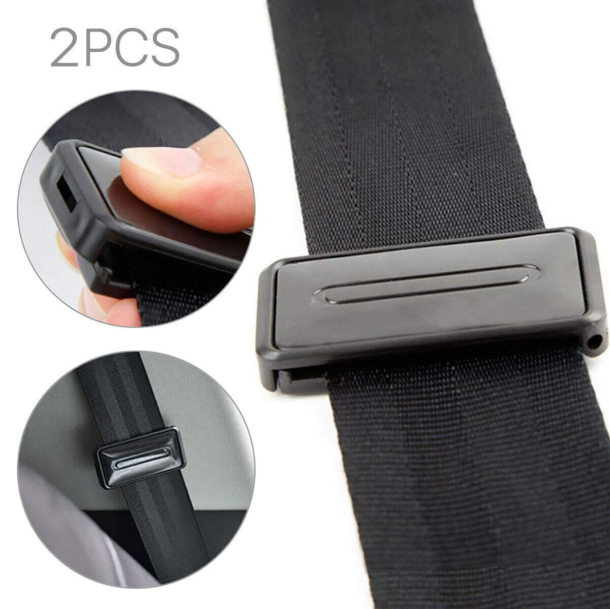 1 Pair Car Seat Belt Stopper Buckle Improves Comfort Safety Adjuster ...