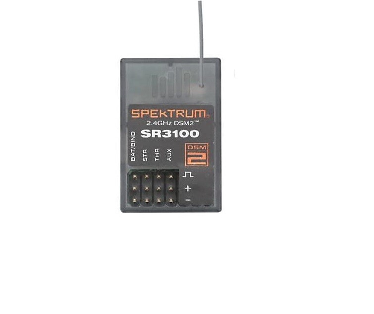 NEW Spektrum SR3100 DSM2 2.4GHz 3CH RX RC Surface Receiver Transmitter ...