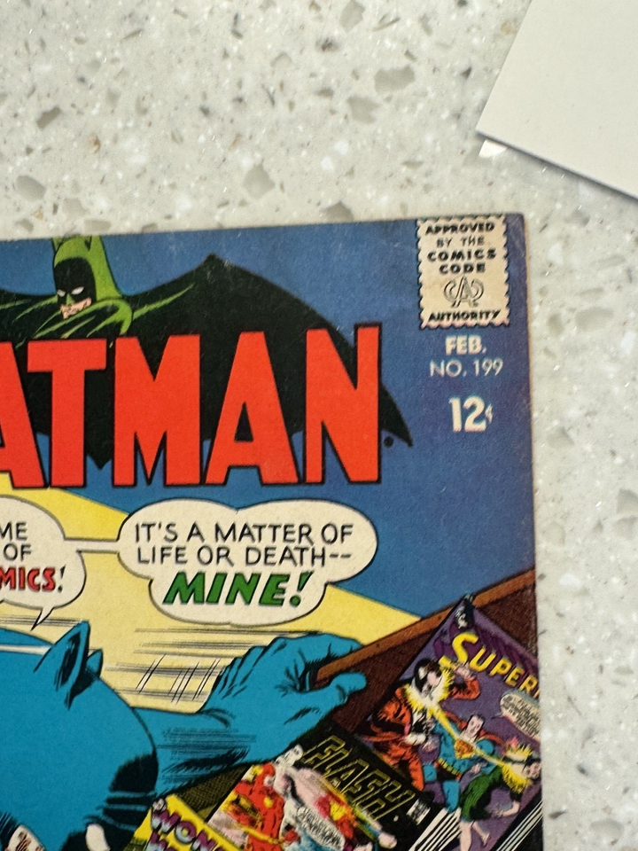 DC COMICS BATMAN #199 INFANTINO COMIC BOOK COVER PLEASE READ ...