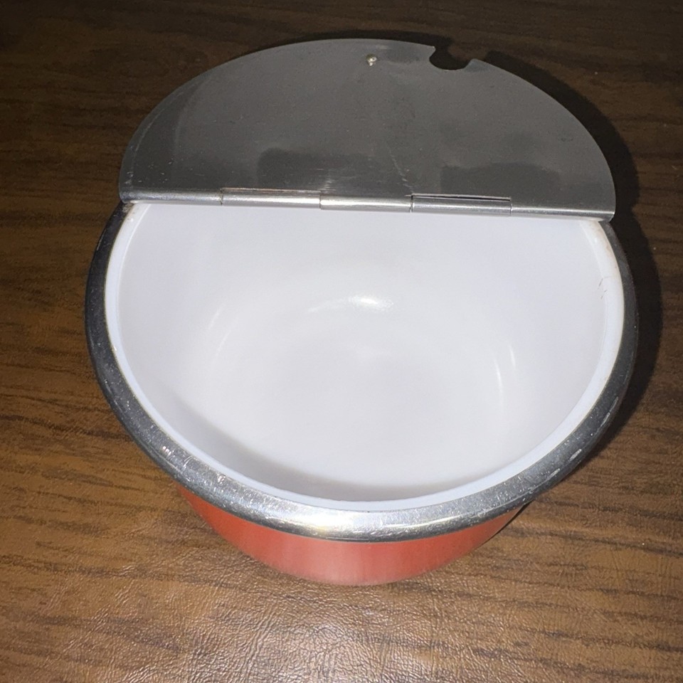 LARGE Medco N.Y.C. Orange Red Milk Glass Hinge-Top Diner Style SUGAR ...