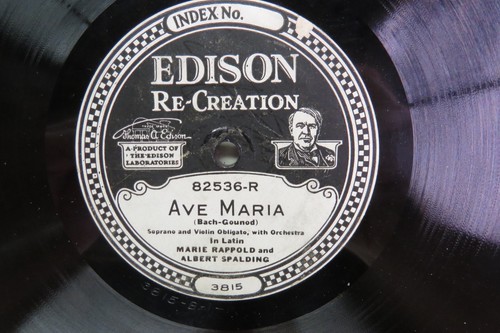 Marie Rappold & Albert Spaulding - EDISON 82536 - Ave Maria - Latin | eBay