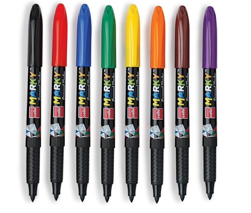 CELLO MARKY PERMANEENT MARKER (SET OF 8 MULTICOLOR) OFFICE USE HOM USE ...