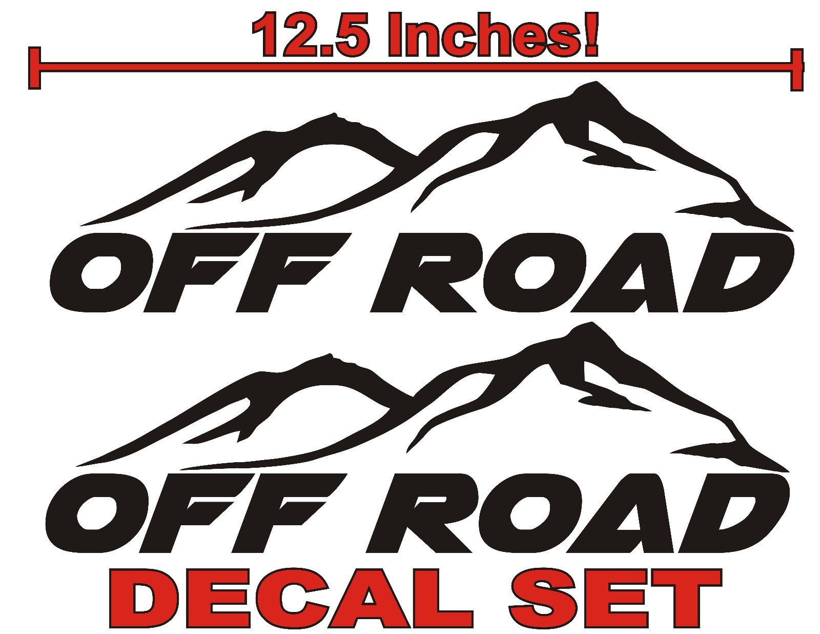 4x4 OFF ROAD Truck Decals Matte Black (Set) for Ford F-150 Super Duty ...