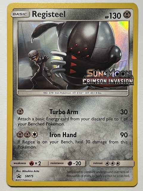 Pokémon TCG Registeel - SM75 (Staff Prerelease Promo) SM Black Star ...