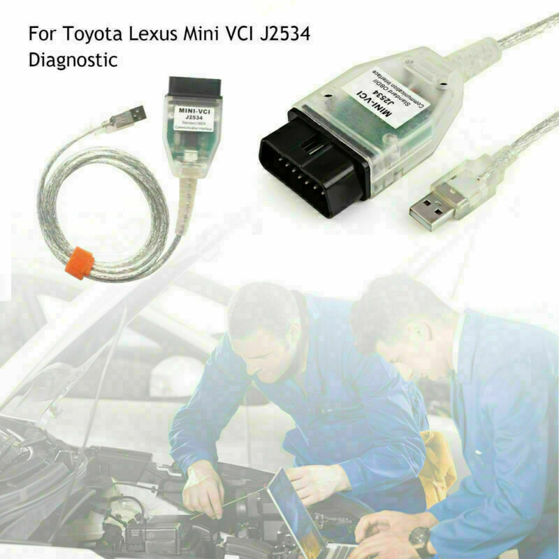 AU USB to OBD2 16pin MINI VCI Single diagnostic Cable for TOYOTA TIS ...