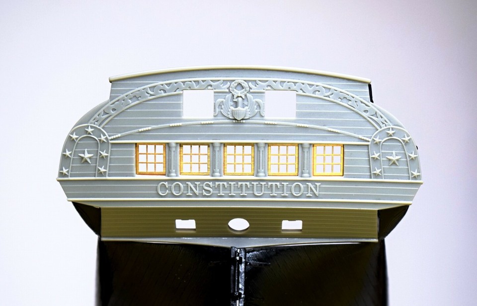 Revell USS Constitution 1:96 - stern of USS Constitution according ...