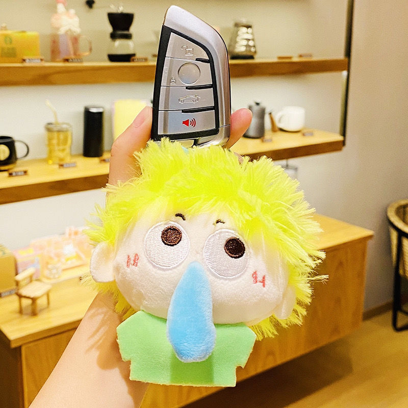 Cute Dopamine Snot Boy Plush Keychain Wholesale In Yellow Pink Blue ...