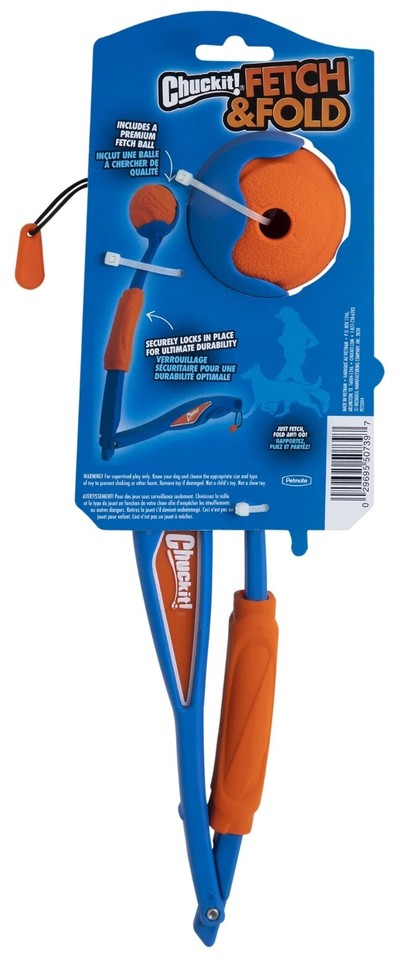 Chuckit Fetch & Fold Compact Ball Launcher, Unfolds Into 25” Full Sized ...