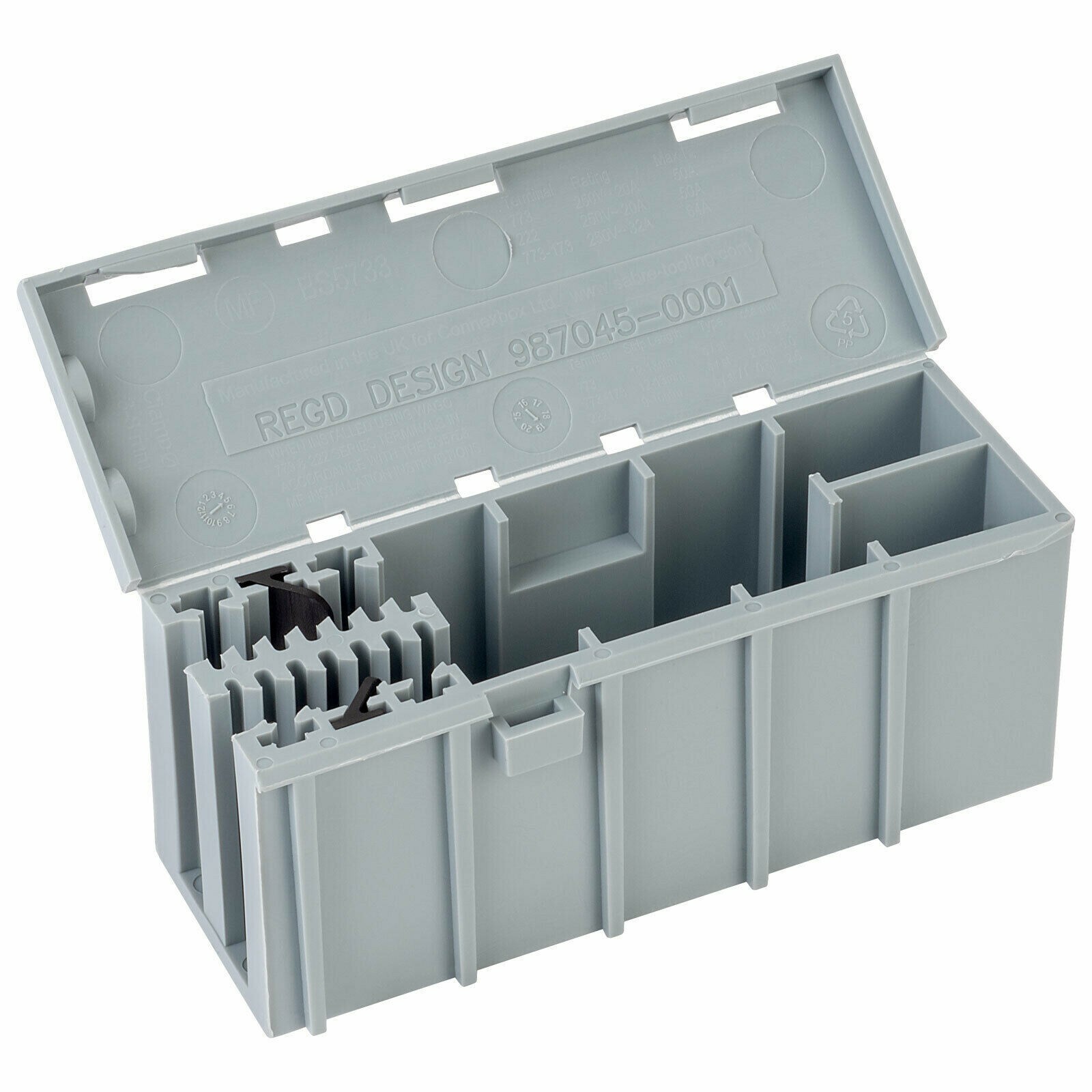 Wago 51008291 WagoBox 221-4 Junction Box for Wago 222 and 773 series ...