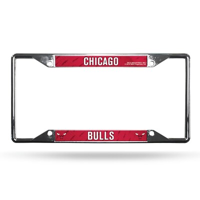 Chicago Bulls EZ View Chrome License Plate Frame. #458 | eBay