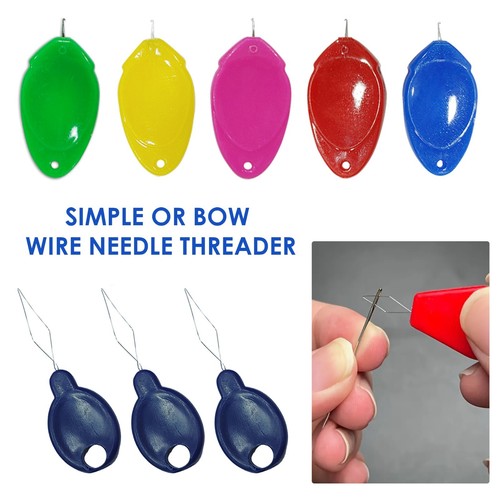 1-100x Bow Wire Needle Threader – Simple Threading Tool for Hand Sewing ...