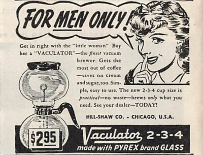 Vaculator Coffee Brewer Print Ad Vintage Ad Appliance Hill-Shaw Co ...