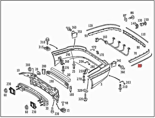 Genuine MERCEDES W220 Sedan Left Chromium cover 2208850374 | eBay