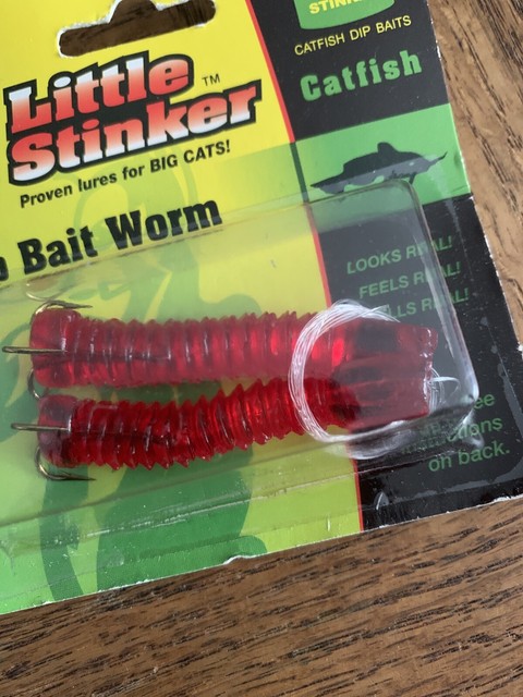 3 Packs Uncle Josh Little Stinker DIP Bait Worm Rig Red Catfish 2 per ...