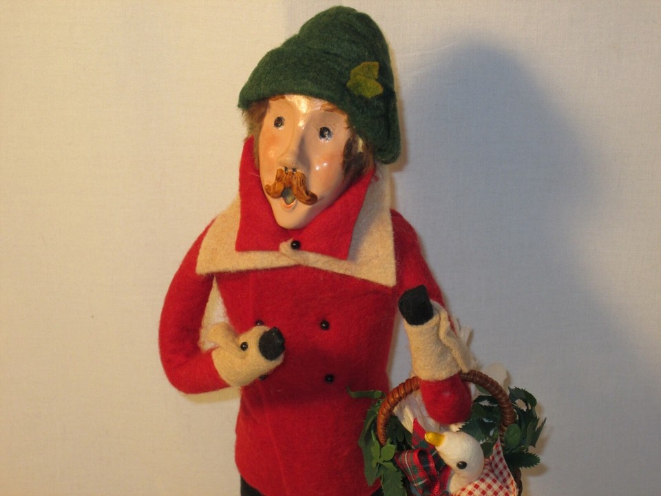 Byers Choice 1985 Handsome Man with Goose in Basket | eBay