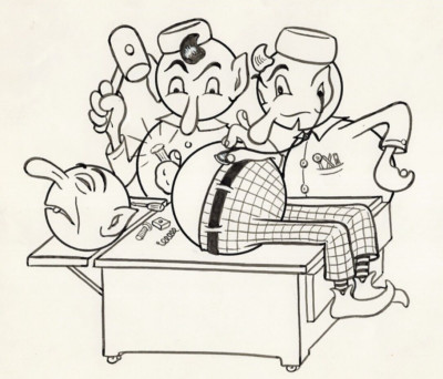 Cartoon Clipart Elf Doctors Surgery Headless Elf Patient Operating ...