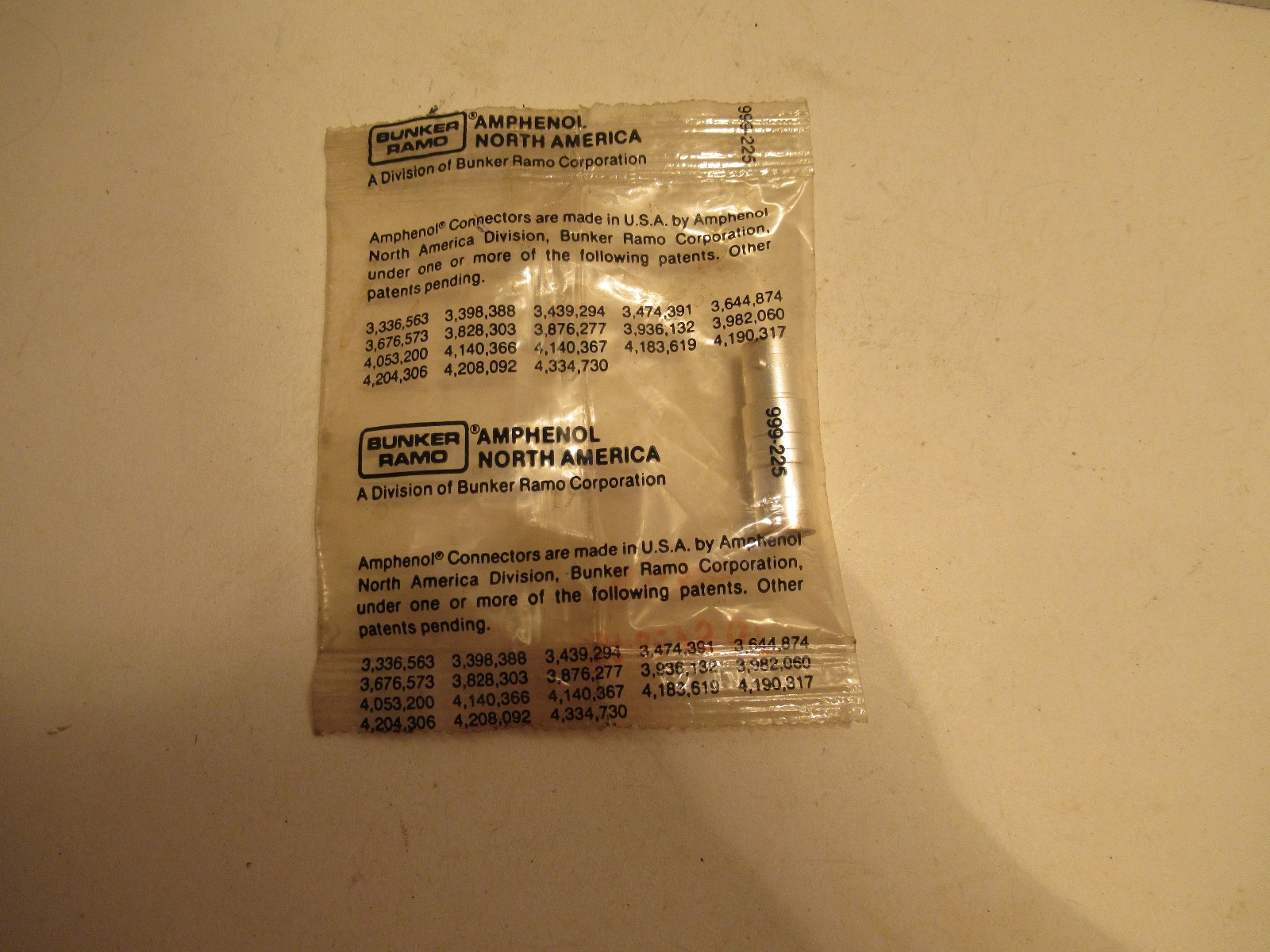BUNKER RAMO / AMPHENOL 999-225 999225 CONNECTOR NEW | eBay
