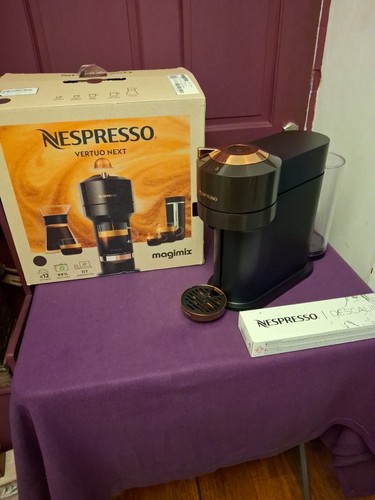 Nespresso Matt Black/Gold Vertuo Next Coffee Machine - Used - Good ...