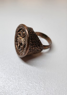 Copper Tone Signet Style Adjustable Ring | eBay