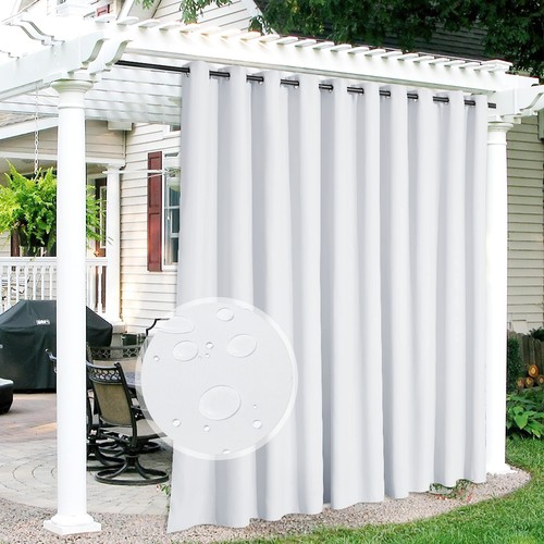 Ryb Home Outdoor White Curtains - Extra Wide 150 Inch Waterproof ...